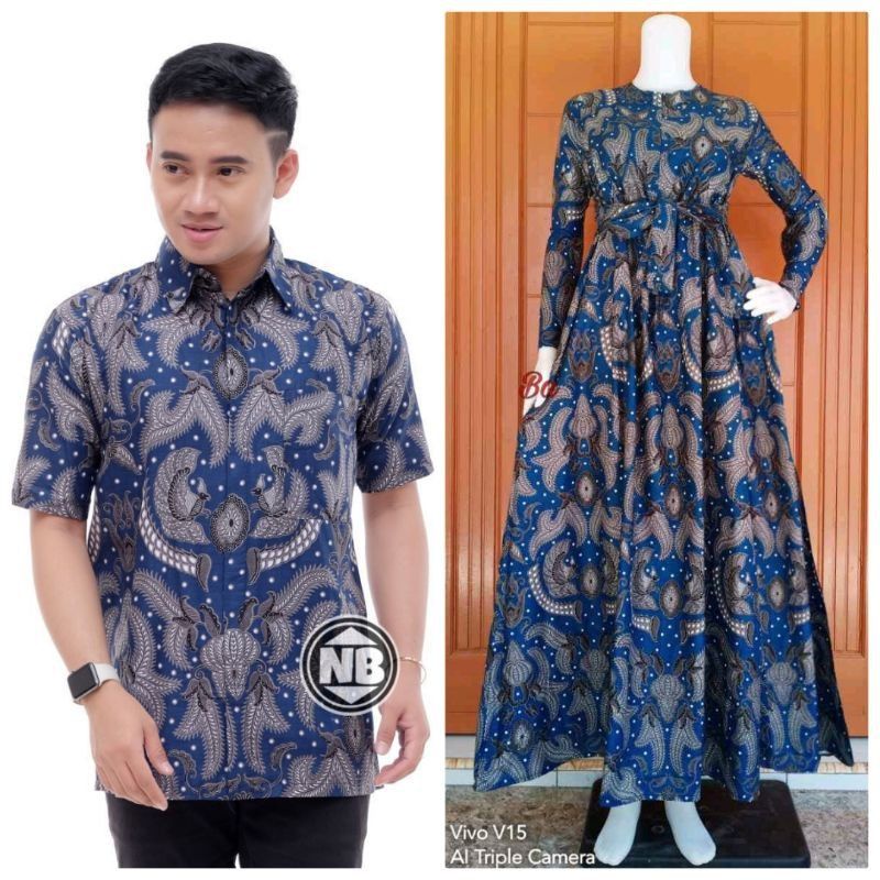 Baju BATIK Couple MODERN Sogan BATIK Couple GAMIS BATIK Sogan Couple ...