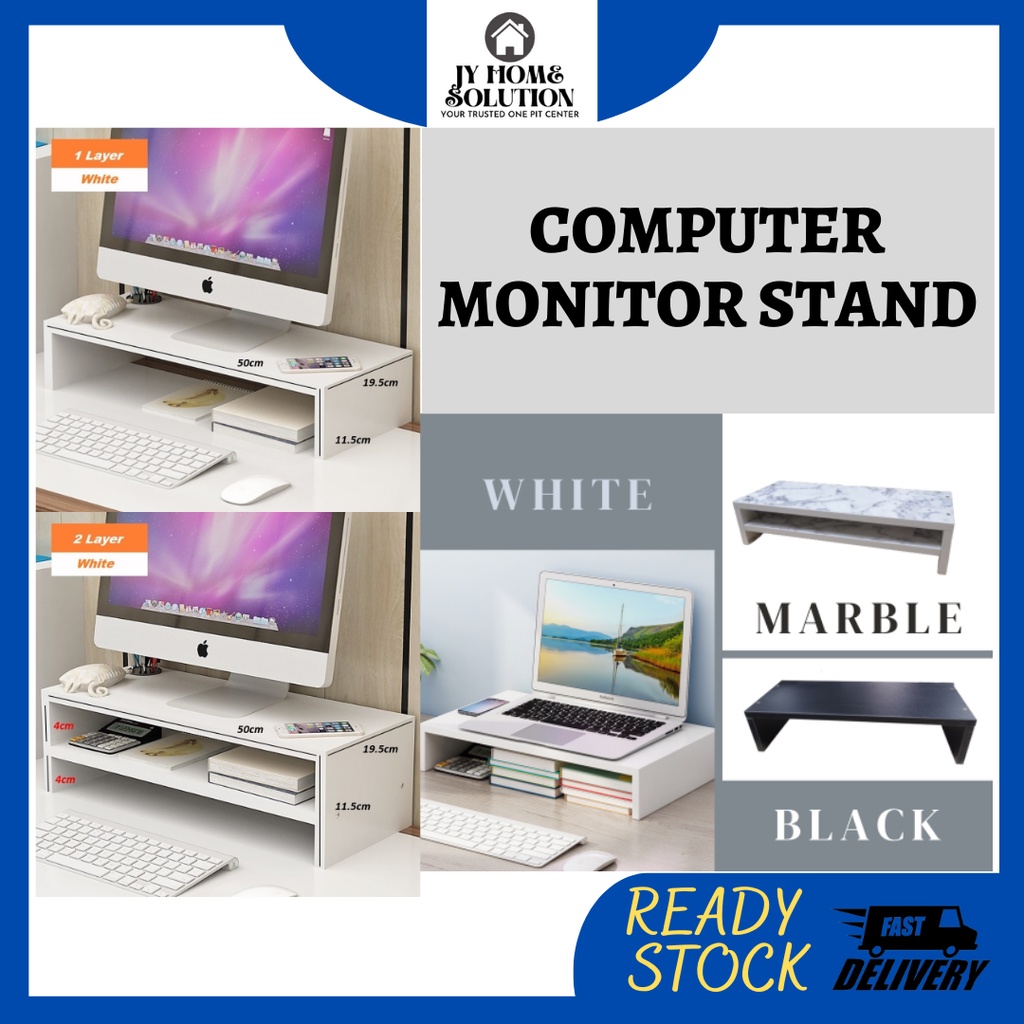 Computer Monitor Stand Raiser / Desktop Keyboard Rack Storage Tray ...