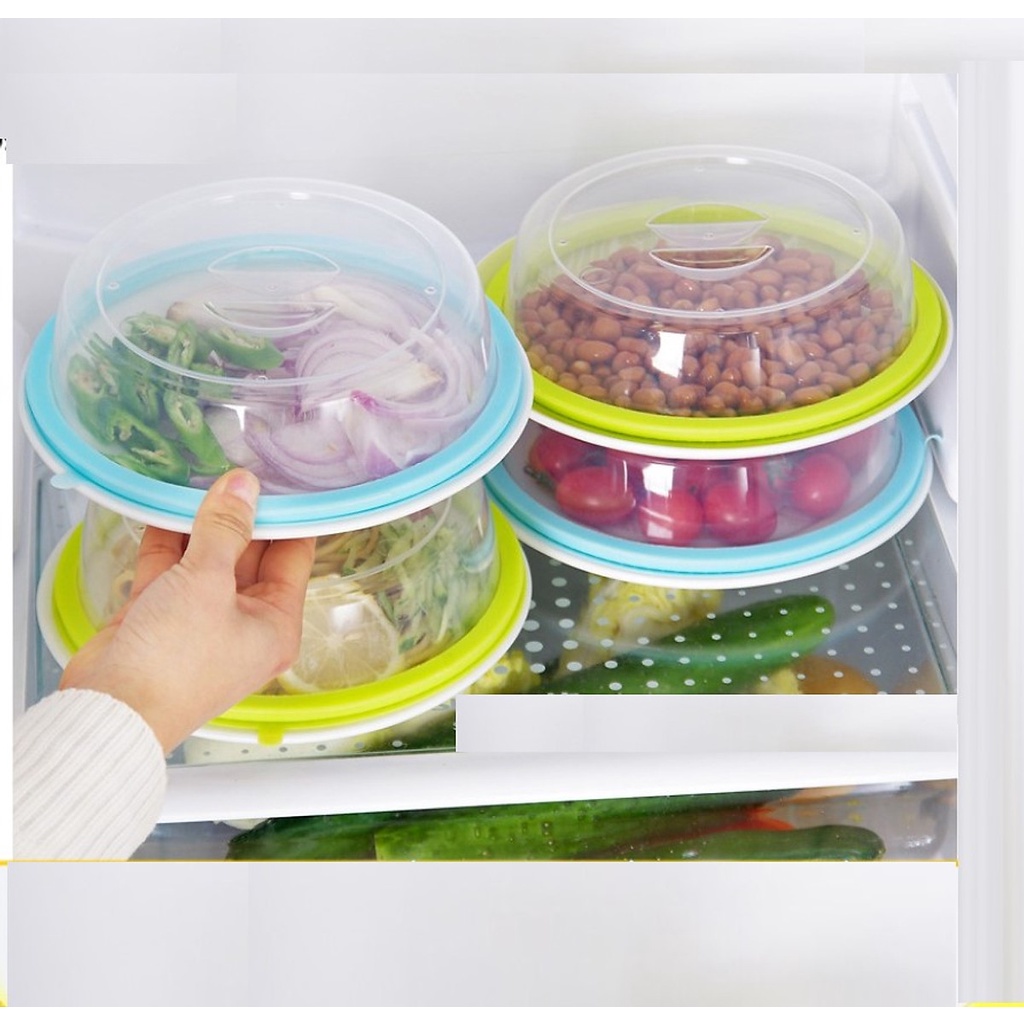 Set of 3 Vacuum Multi-Purpose Food Plate Covers (Can Be Used in ...