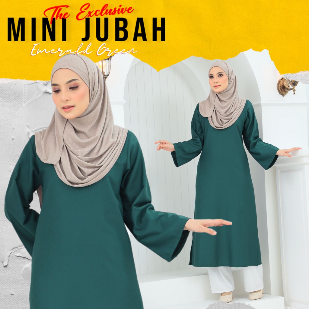 READY STOCK Mini Jubah Jubah Muslimah Cotton Premium Plain Mini Dress Jubah A Cut Ironless ...