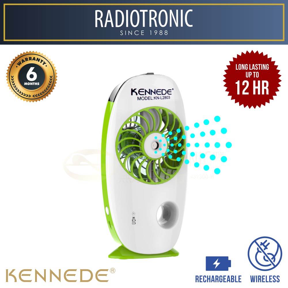 Kennede Rechargeable 7.5" Mini Fan With Mist Function KNL2803 - With ...