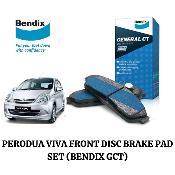 PERODUA VIVA FRONT DISC BRAKE PAD SET (BENDIX GCT) | Shopee Malaysia