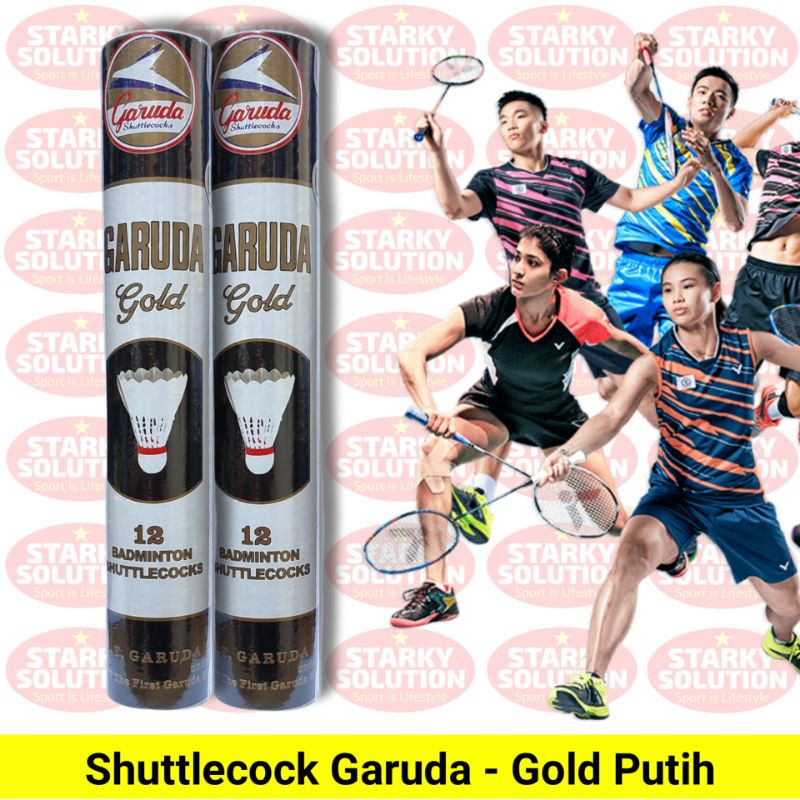 PUTIH GARUDA GOLD WHITE Badminton Shuttlecock Original Badminton ...
