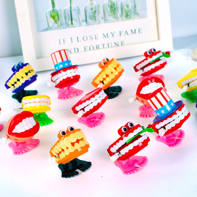 Mini Plastic Kid Dental Tooth Clockwork Toy Baby Infnat Wind-up Tooth ...