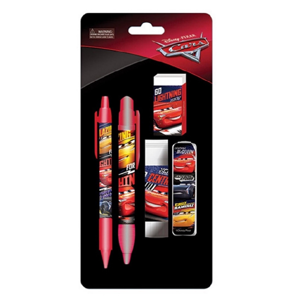 Disney Pixar Cars 3 5pcs Stationery Set - Black Colour | Shopee Malaysia
