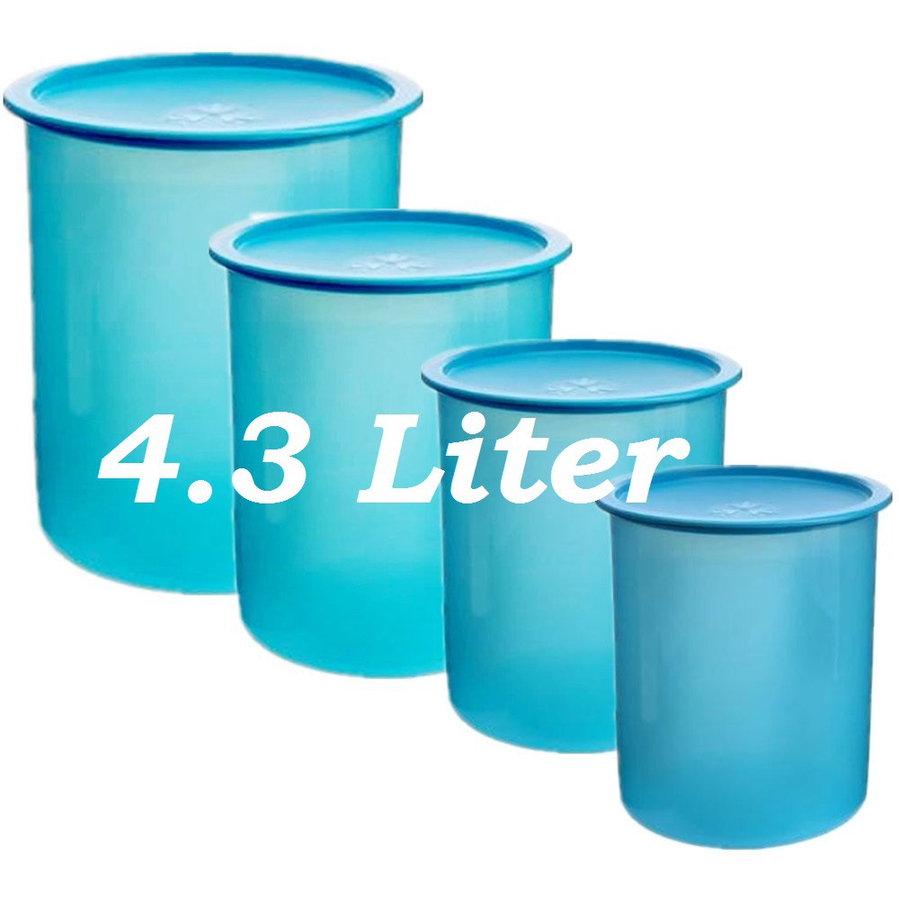 Tupperware One Touch Airtight Liquid Tight Canister (4.3L) | Shopee ...