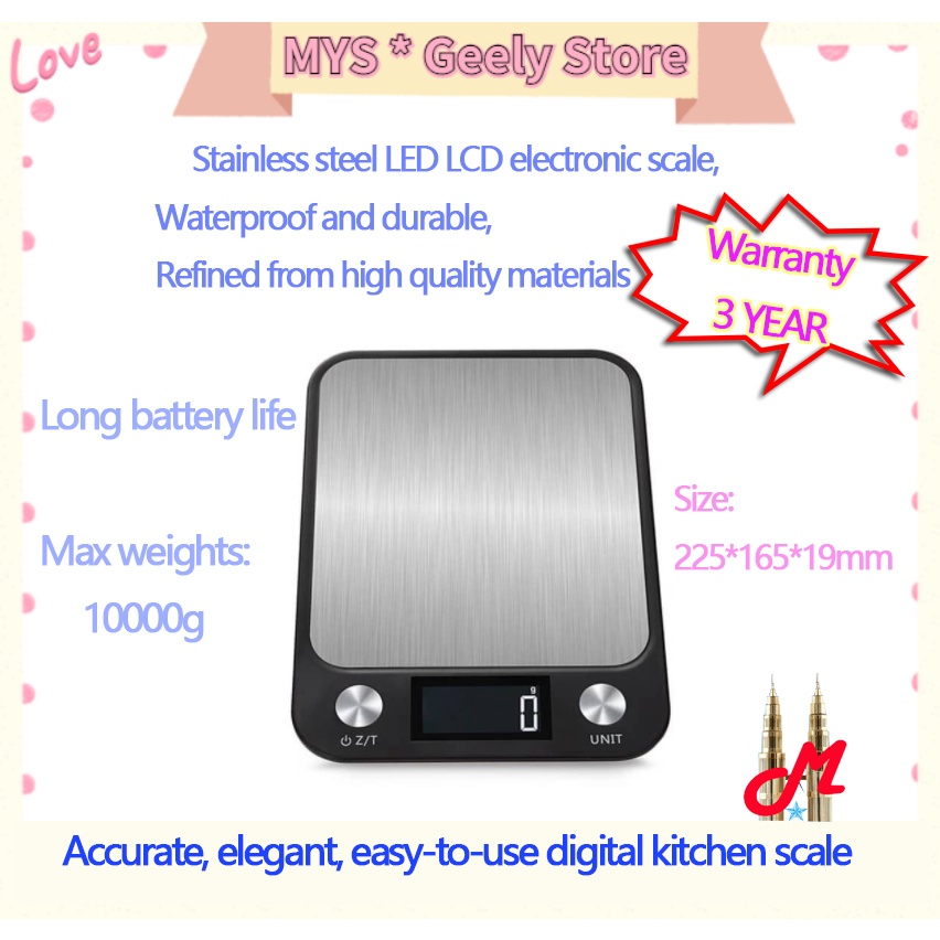 New : Multifunction Scale English Version 10kg Precision chargeable ...