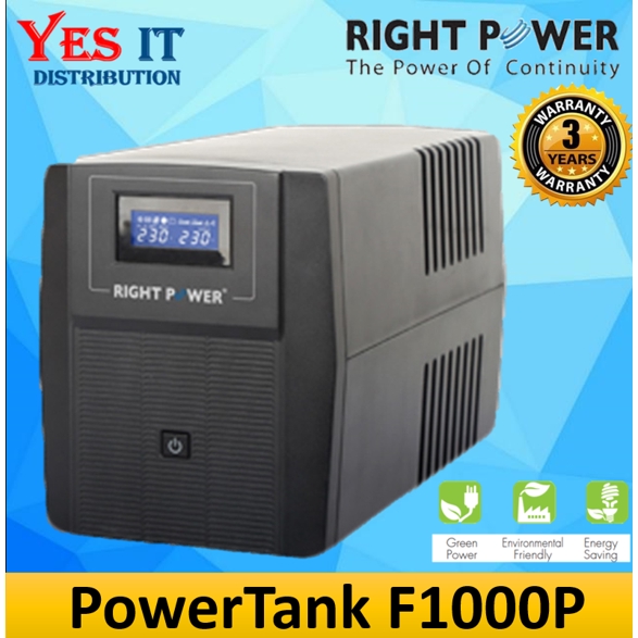 Right Power PowerTank F1000P Uninterruptible Power Supply UPS with USB ...