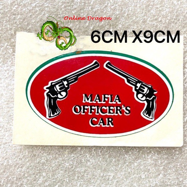 Mafia Officer's Car 6cm x 9cm Cutting Print Sticker Decal Off Road Gear ...