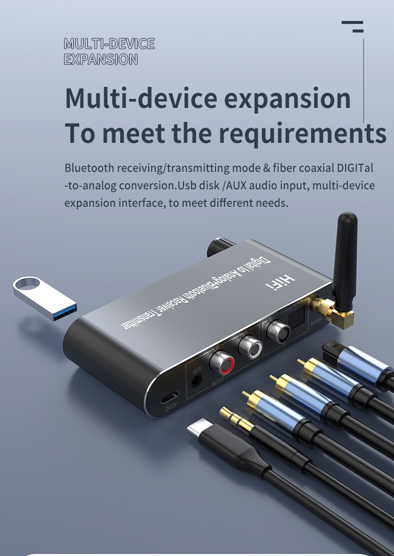 4 in 1 digital to analog audio Bluetooth receiver and transmitter U ...