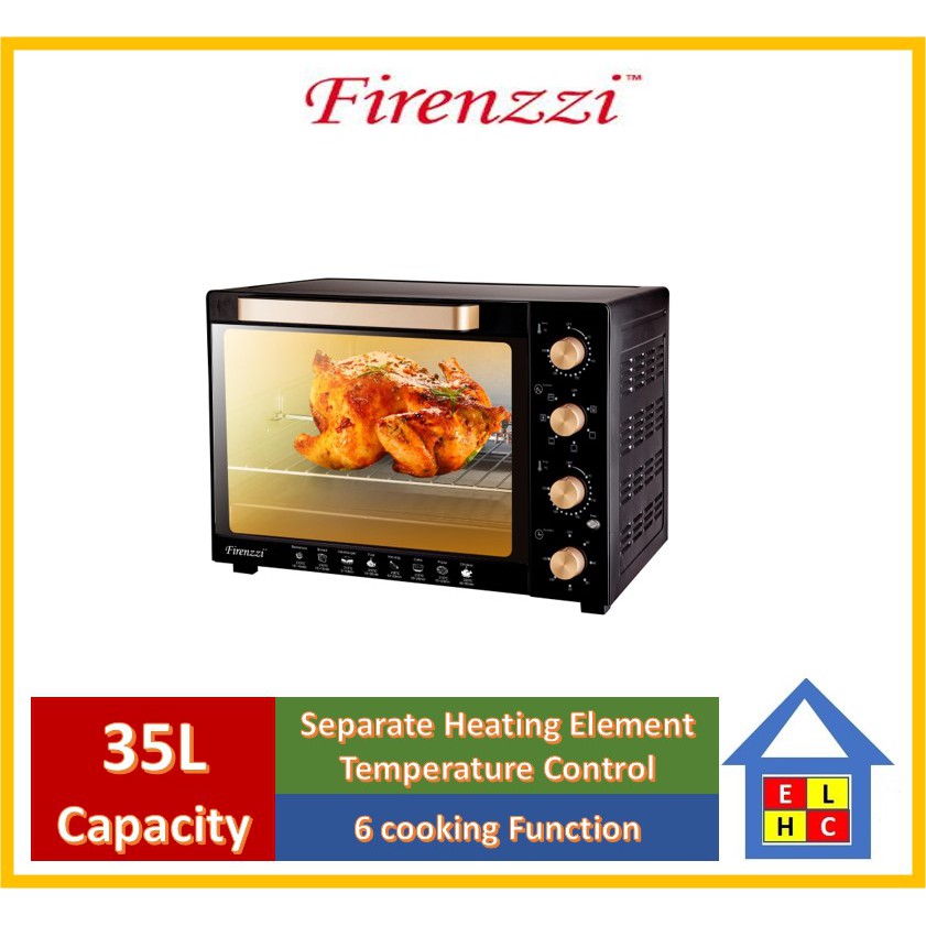 FIRENZZI ELECTRIC OVEN 35L w INDEPENDENT UPPER & LOWER TEMPERATURE ...