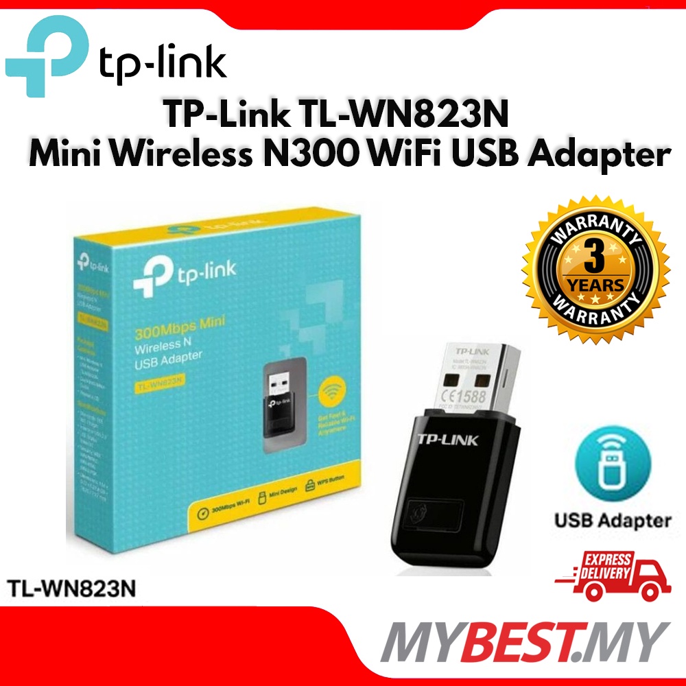 TP-LINK TL-WN821N / TL-WN823N 300MBPS WIRELESS N USB ADAPTER WITH WPS ...