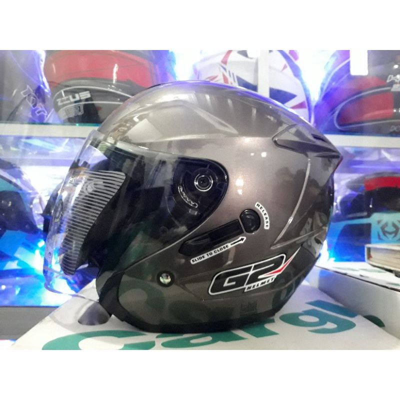 Helmet G2 OPTIMAX SOLID ORIGINAL Glass DOUBLE VISOR Helmet HALF FACE ...