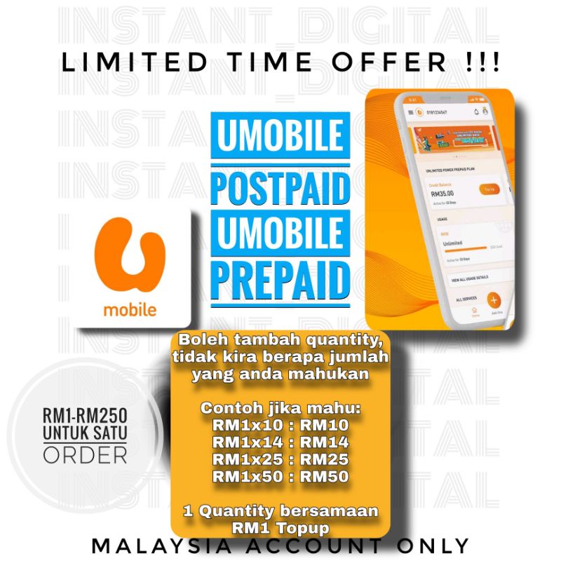Umobile Prepaid & Postpaid | Topup Umobile | Umobile murah | U Mobile Reload | U Mobile Bill ...