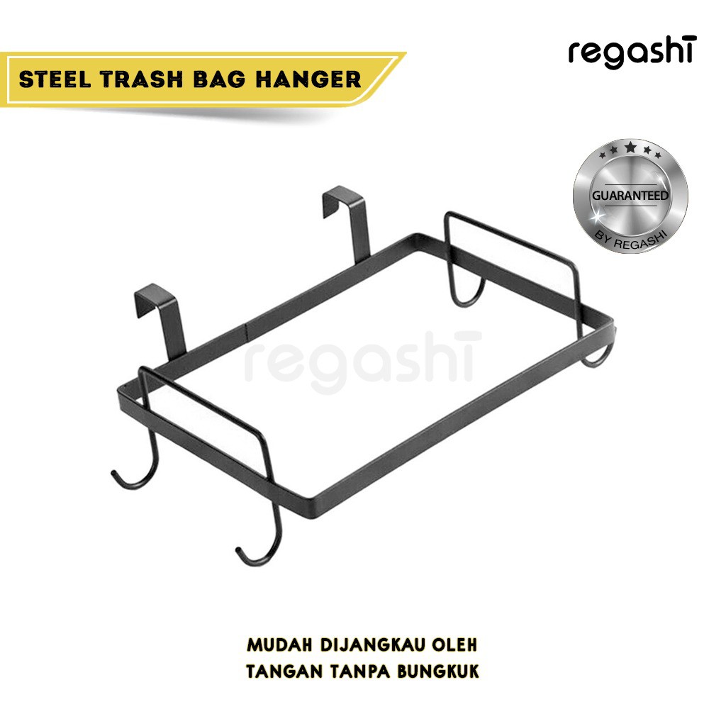 GANTUNGAN Regashi Kitchen Waste Plastic Hanger | Steel Trash Bag Hanger ...