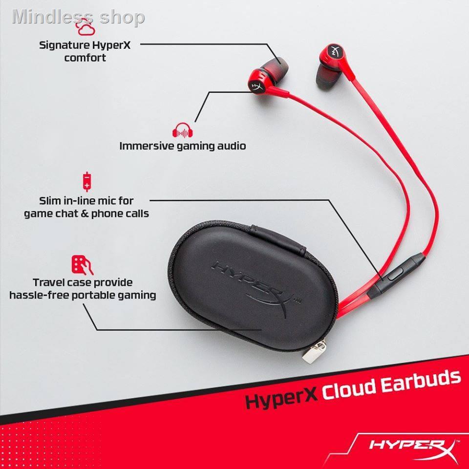Hyperx Cloud Earbuds In Ear Gaming Headphone With Mic Hx Hsceb Rd