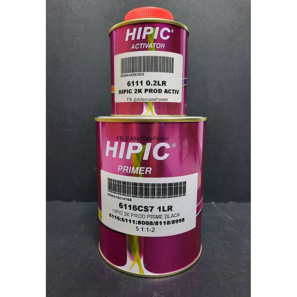 HIPIC 6006 4:1 2K HIGH SOLID PRIMER e1Liter with HARDENER e250ML ...