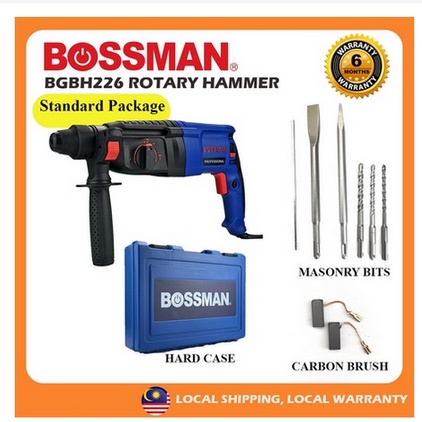 BOSSMAN 900W BGBH226 3 MODE ROTARY HAMMER SET 6 MONTHS WARRANTY ...