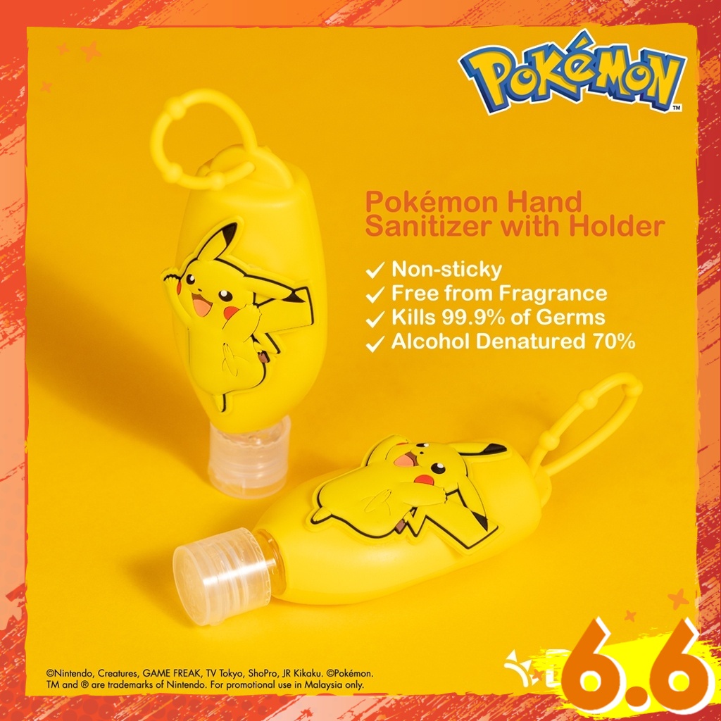 Durio X Pokemon Hand Sanitizer With Holder Protection Level Kill 99.9% ...