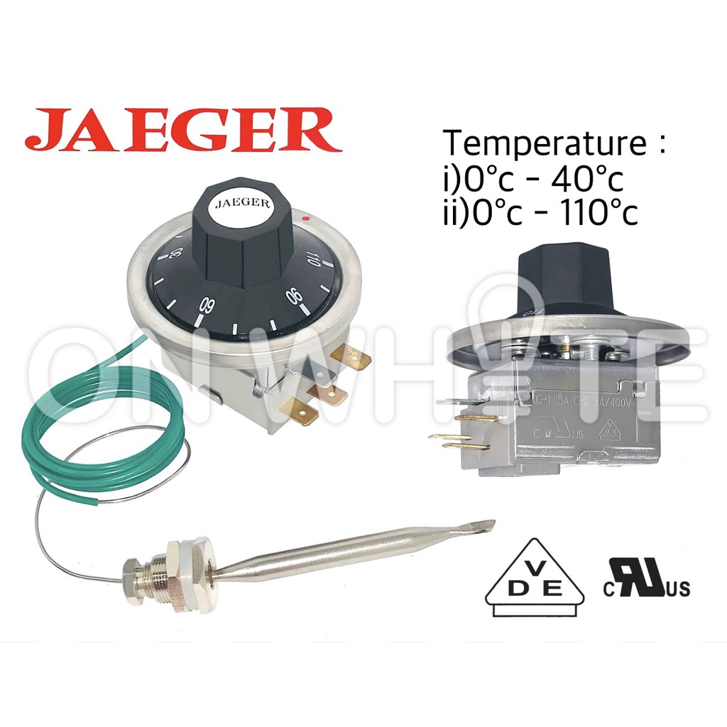 JAEGER🇺🇸 240V 15A 0°C-40°C / 110°C High-tech Dial Thermostat ...