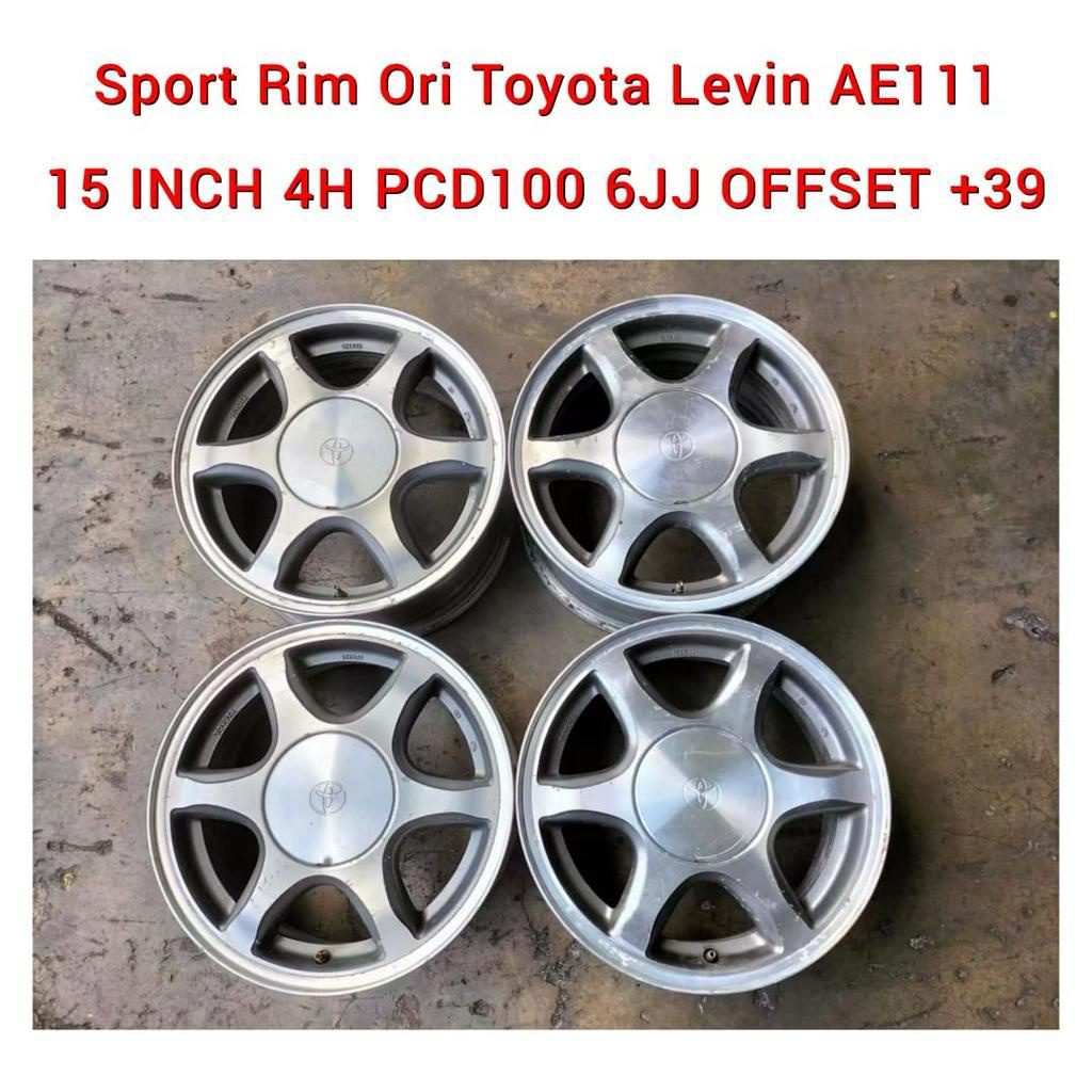 Sport Rim Toyota Levin AE111 15 Inch 4H PCD100 6JJ Offset +39 For Vios ...