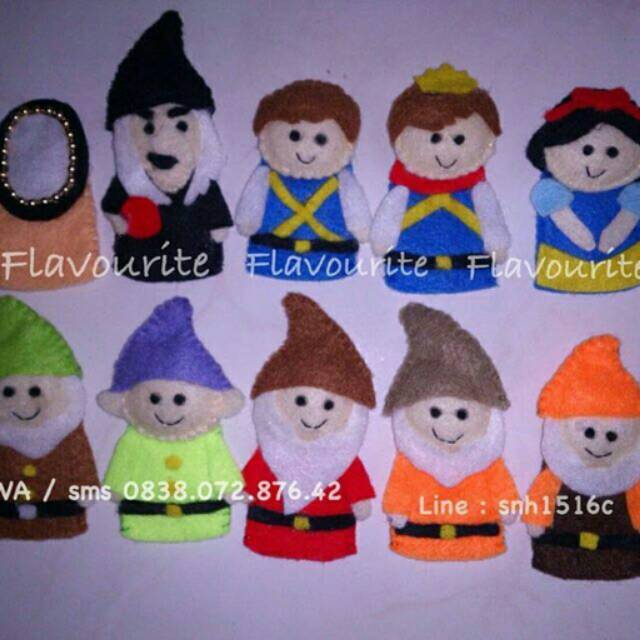 Snow White and Dwarfs Finger Puppets | Shopee Malaysia