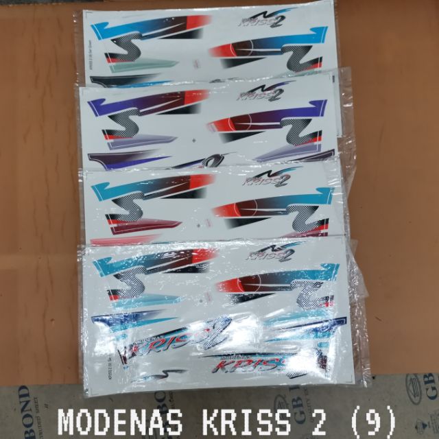 MODENAS KRISS 2 (9) BODY STICKER SET - DECAL MOTORCYCLE STRIPE MOTOR ...