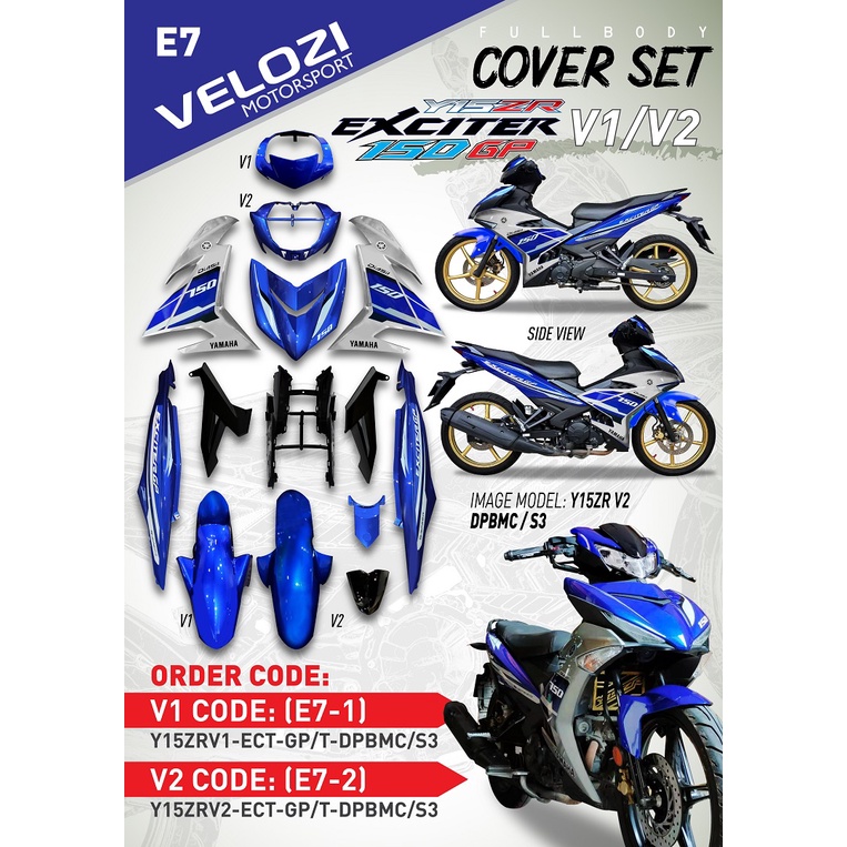 [ VELOZI ] YAMAHA Y15ZR V1 V2 Y15 EXCITER FULL BODY COVER SET COVERSET ...
