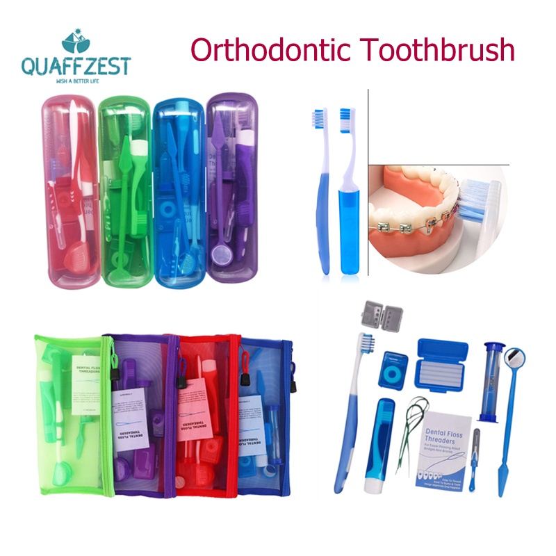 8pcs Orthodontic Dental Care Kit Set Braces Toothbrush/Foldable, Dental ...