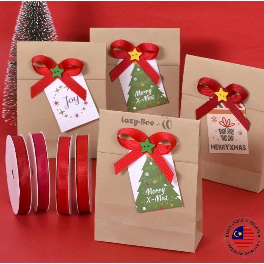 LAZY BEE 5 meter Hot Red Scarlet Wine Ruby Grosgrain Ribbon Reben Door ...