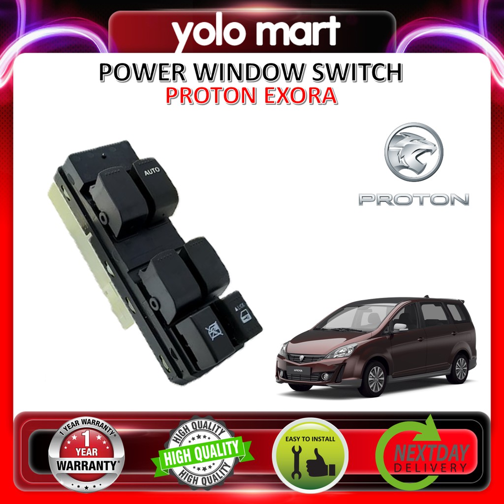 PROTON EXORA 】Main Power Window Switch ( OEM Fitting / Made in Malaysia ...
