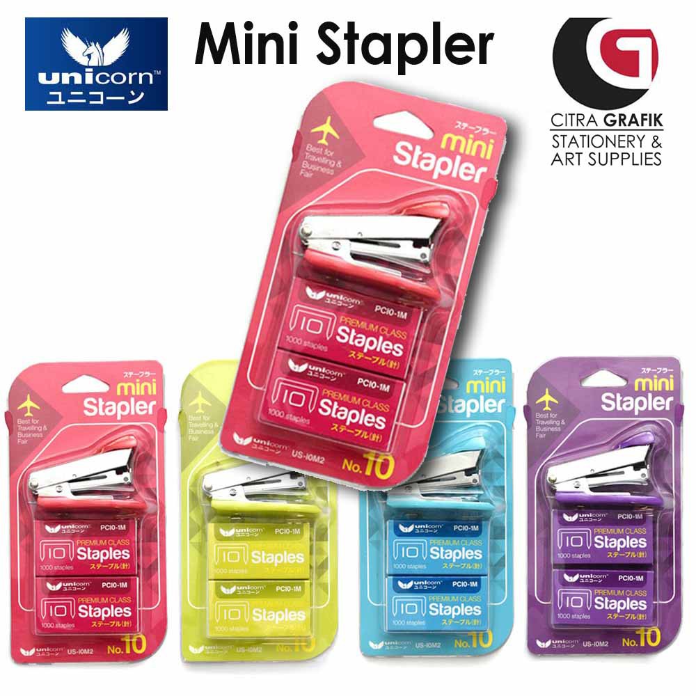 Unicorn Mini Stapler Set + 2 Bullet No.10 | Shopee Malaysia