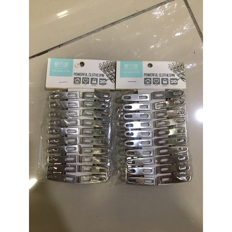 40 pieces steel cloth clip ( 40 biji klip pakaian besi ) | Shopee Malaysia