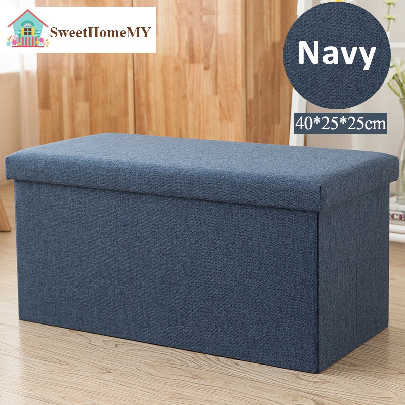 Ready Stock~ SweetHomeMY Foldable Ottoman Storage Stool Home Living ...