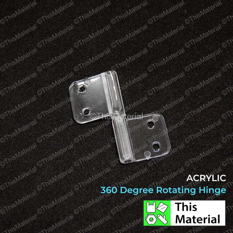 Acrylic 360 Degree Rotating Hinge Cupboard Door Flat Hinges | Shopee ...