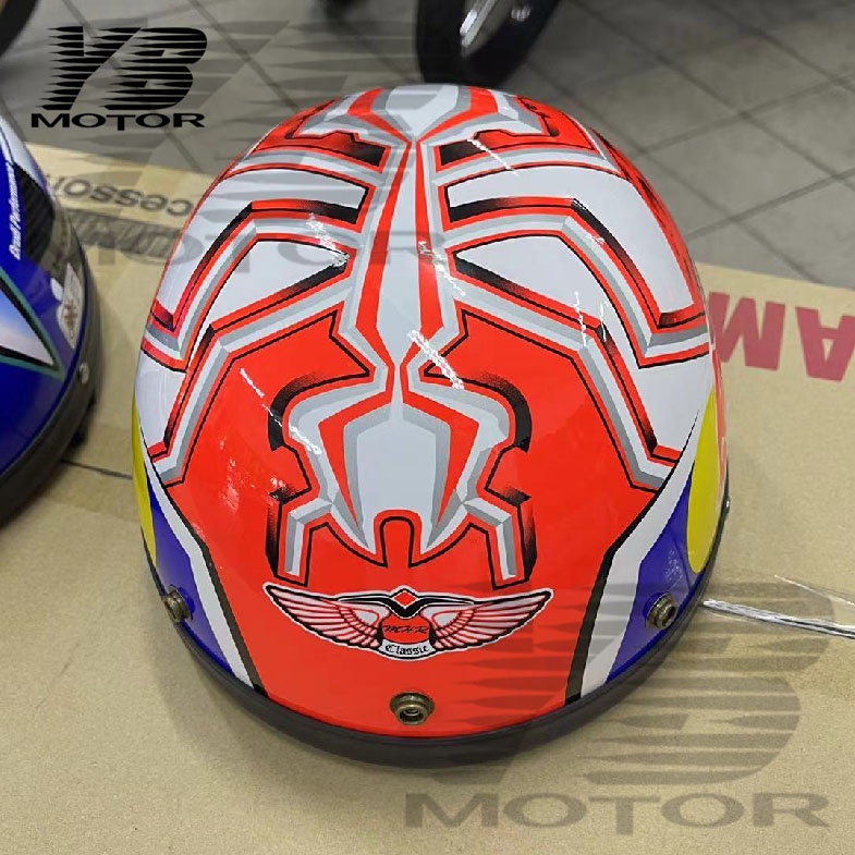 MHR HALF CUT HELMET (MOVISTAR/46 SHARK/REPSOL/RED BULL) | Shopee Malaysia