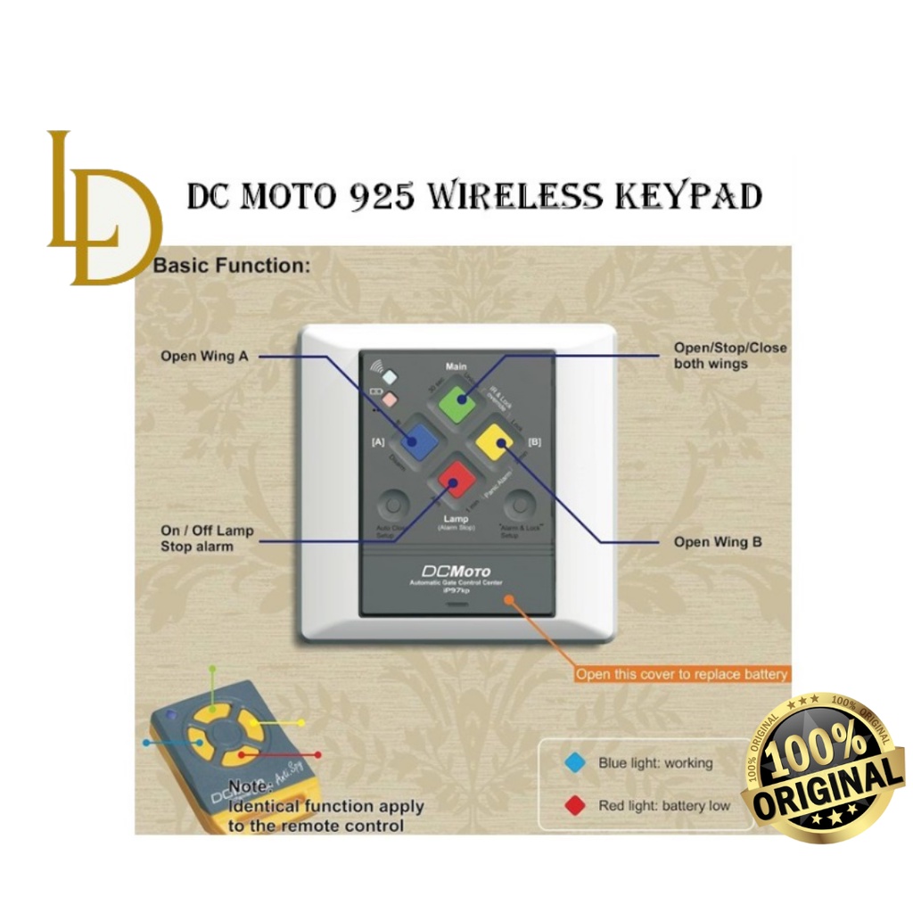 DC MOTO 925 WIRELESS KEYPAD FOR AUTOGATE USE | Shopee Malaysia