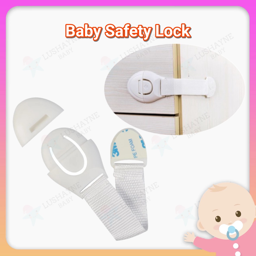 Baby Safety Lock With 3M Protector Child Cabinet locking Plastic Lock ...