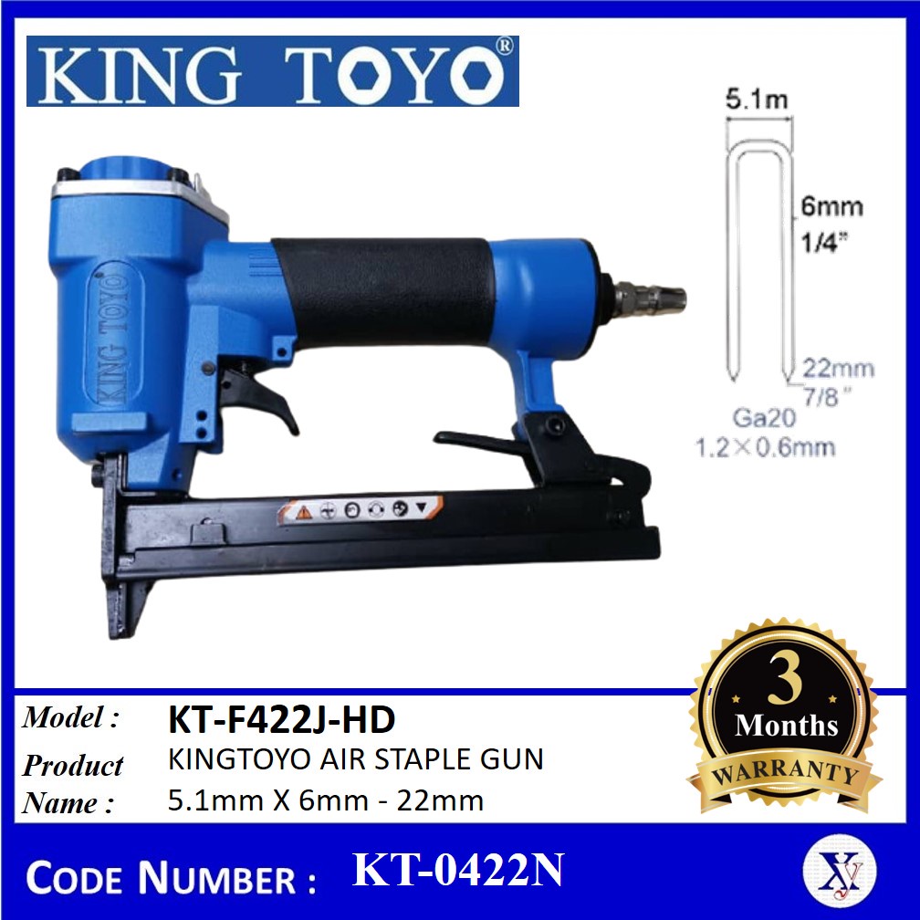 KT-0422N KINGTOYO KT-F422J-HD AIR STAPLE GUN | KING TOYO 422J | Shopee ...
