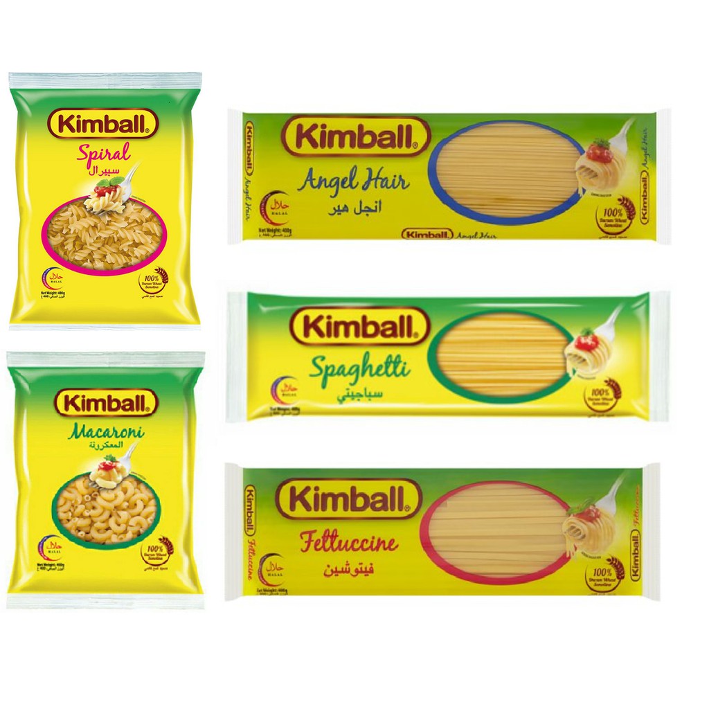 Kimball Pasta: Angel Hair/Fettuccine/Spaghetti/Macaroni/Spiral 400g ...