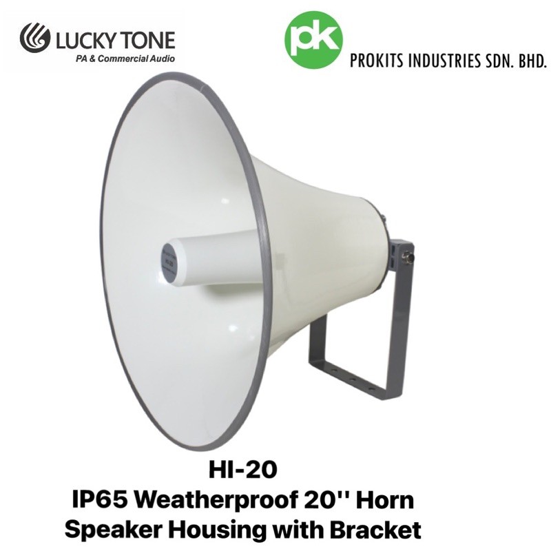 Lucky Tone HI-20 IP65 Weatherproof 20'' Horn Speaker Housing with ...