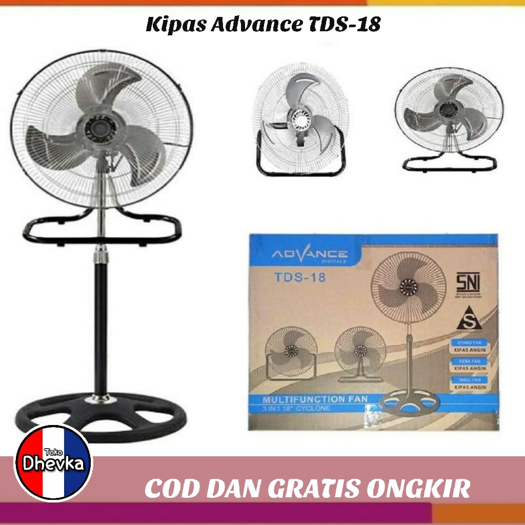 Advance TDS-18 3in1 Fan Standing Wall/Wall Table 18 inch | Shopee Malaysia