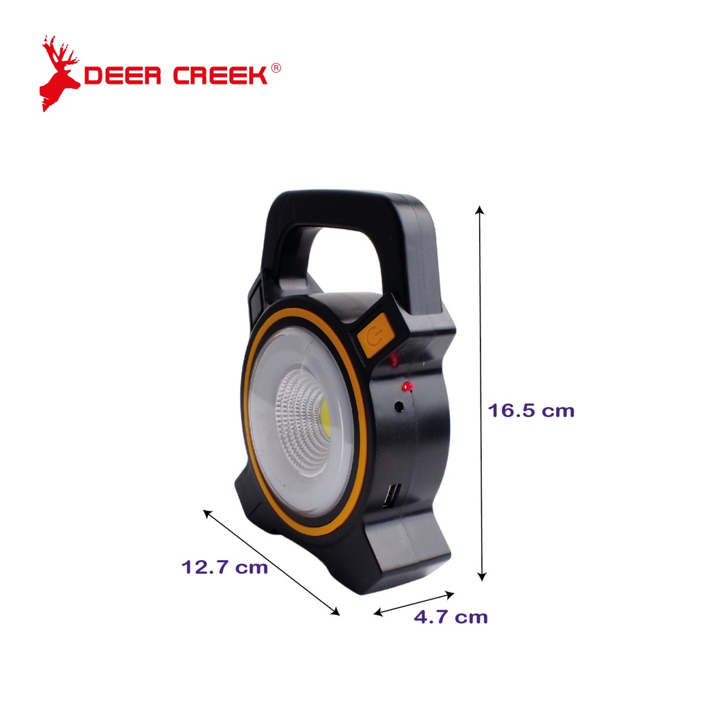 Deer Creek Portable Hand-Carry Solar Charging Lamp, DC & USB Charging ...