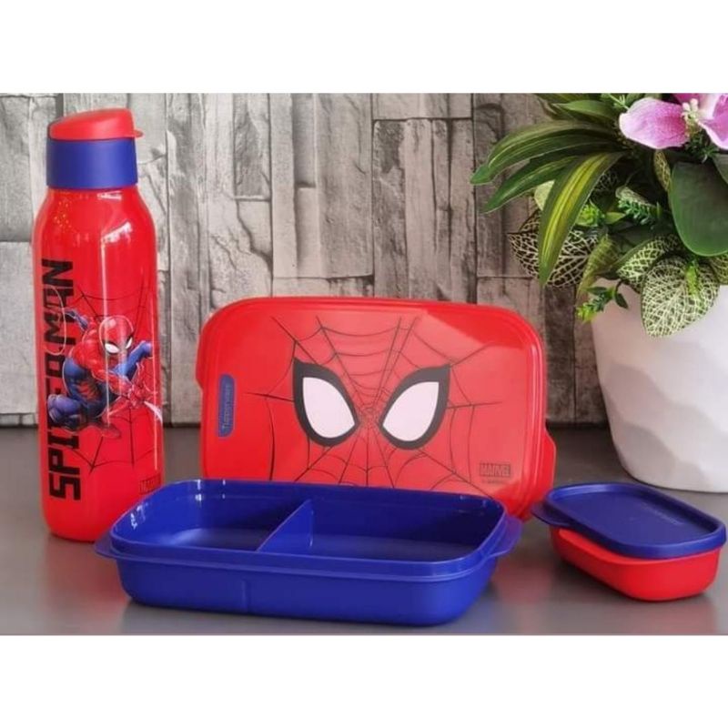 TUPPERWARE SPIDERMAN 💙 AVENGERS 750ML 💙 TUPPERWARE ECO SLIM ️ ...