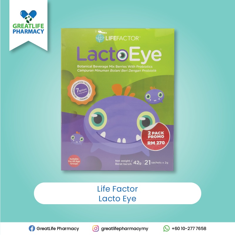 LIFE FACTOR® Lacto Eye Twin Pack (2 x 21 sachets) | Shopee Malaysia