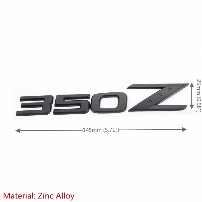 3D Car Sticker FAIRLADY 350Z 370Z Logo Emblem Badge Front Grille & Rear ...