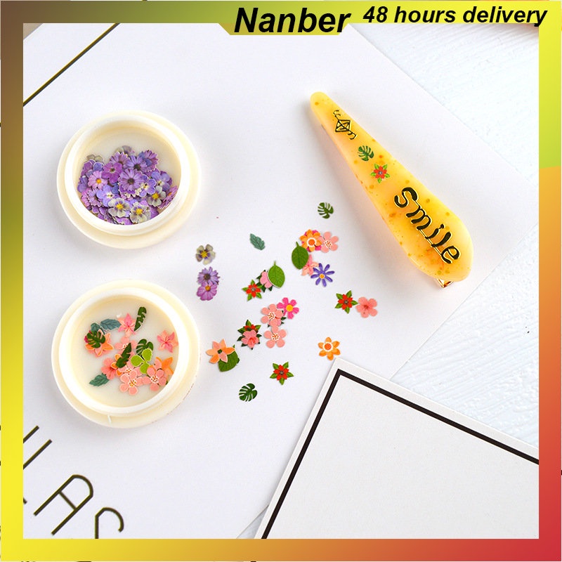Nanber Wood pulp flower nail art small flower ins wind mixed color rose ...