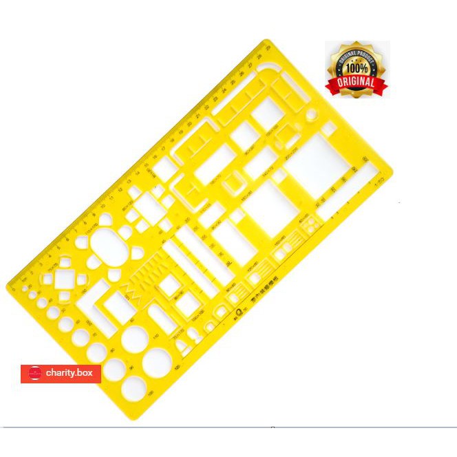 Interior Design Drawing Stencil Scale Ruler Template Furniture & Deco ...