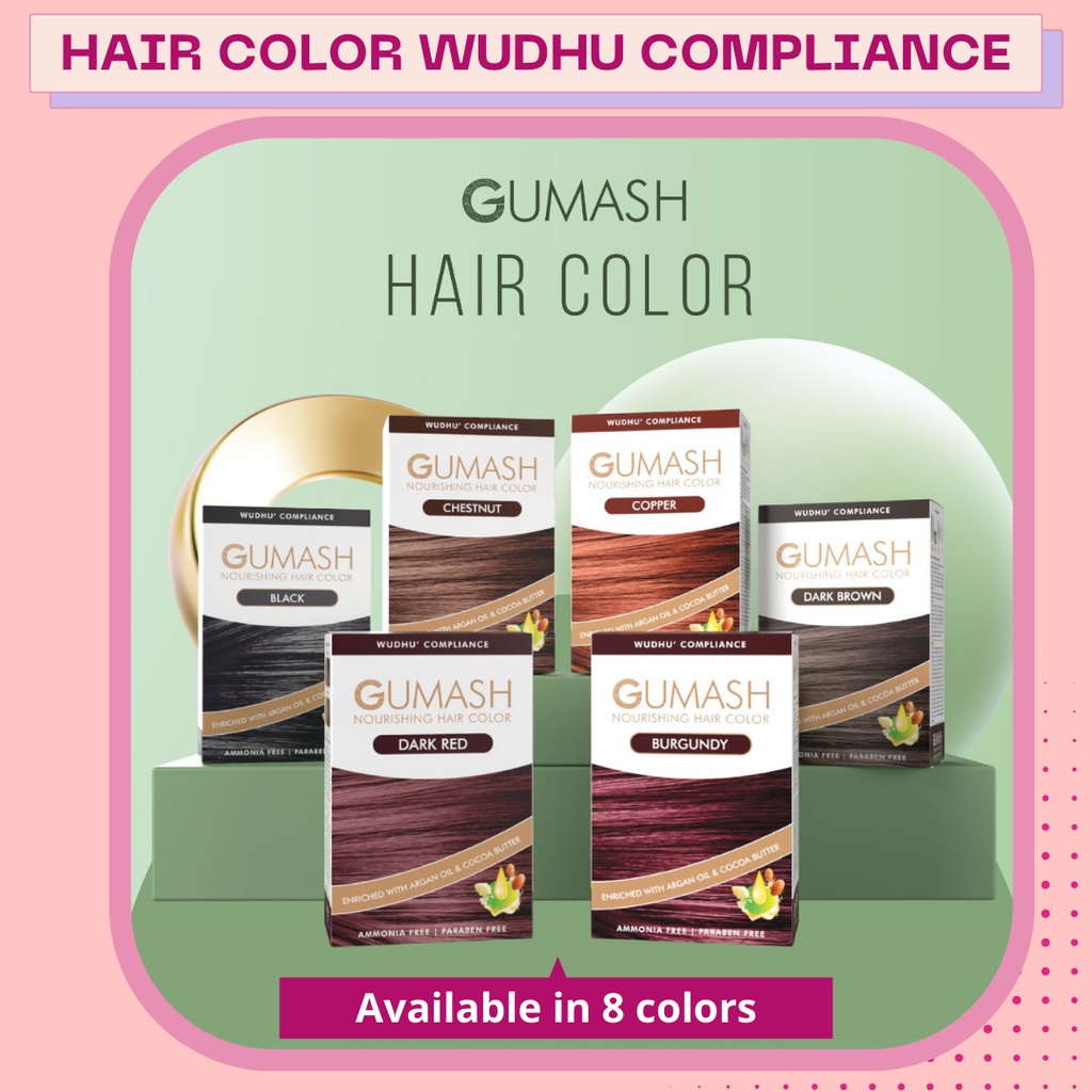 Hadiah Percuma Dye Rambut Gumash Inai Rambut Halal Hair Colour Pewarna ...
