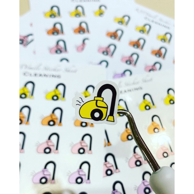 Cleaning sticker / Cute sticker / Icon planner sticker / matte and ...